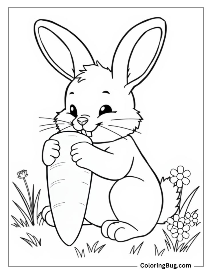 60 Cute Rabbit Coloring Pages (Free Printable PDFs)