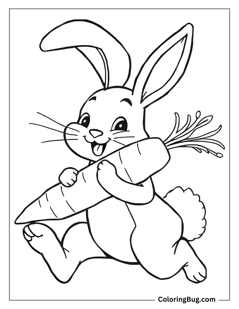 60 Cute Rabbit Coloring Pages (Free Printable PDFs)