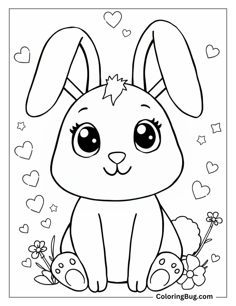 60 Cute Rabbit Coloring Pages (Free Printable PDFs)
