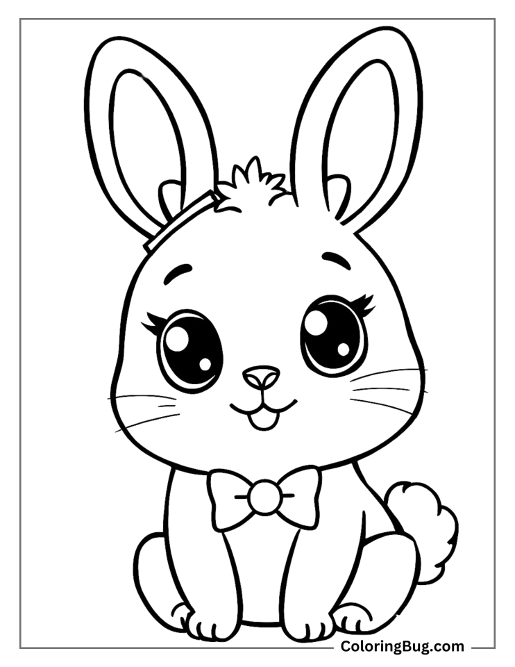 60 Cute Rabbit Coloring Pages (Free Printable PDFs)
