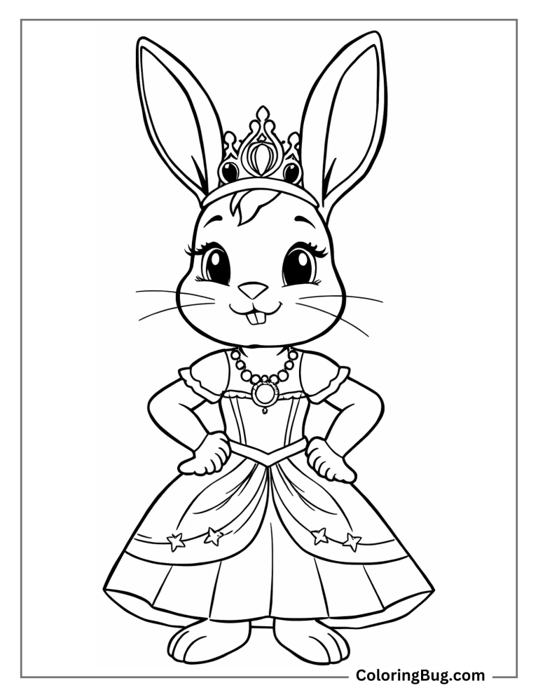 60 Cute Rabbit Coloring Pages (Free Printable PDFs)
