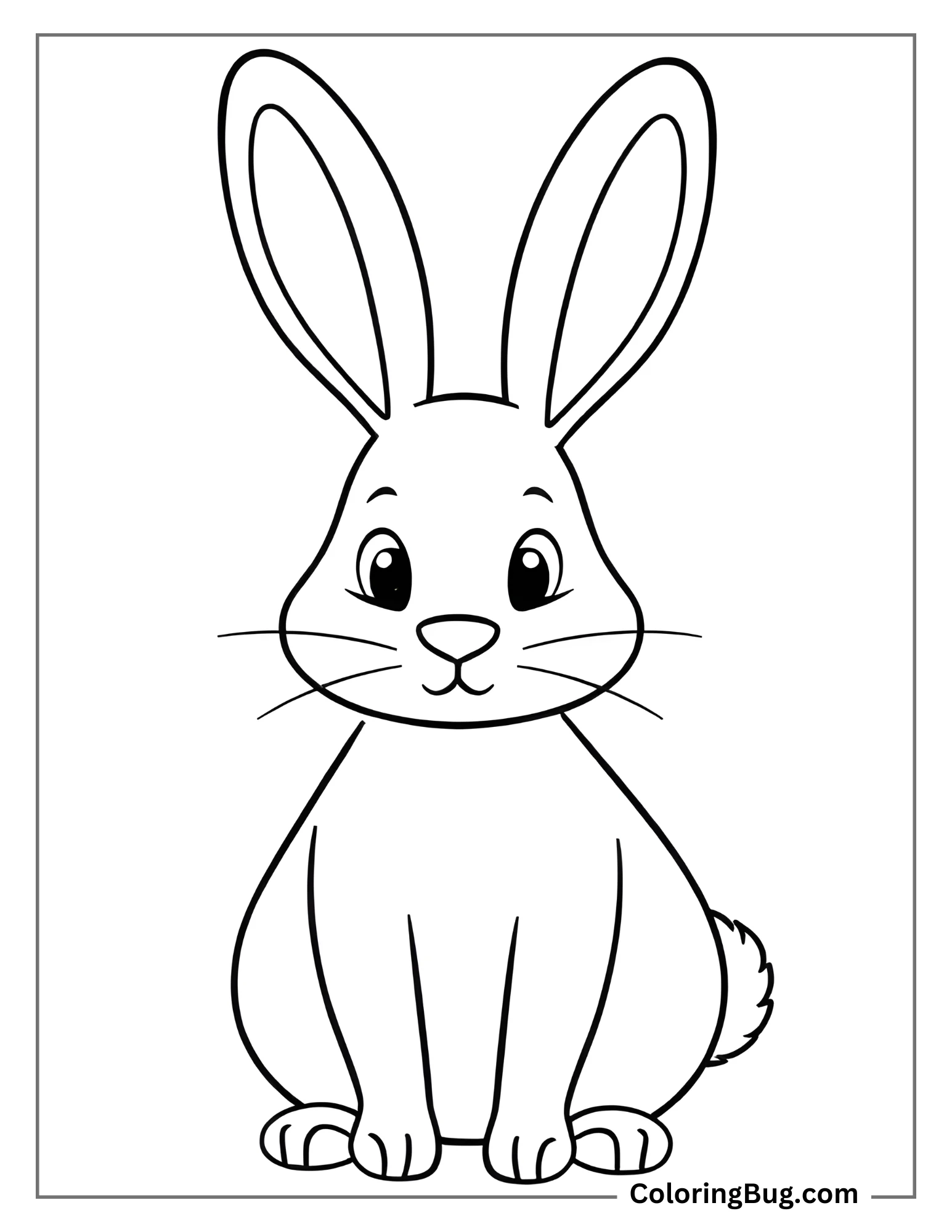 60 Cute Rabbit Coloring Pages (Free Printable PDFs)