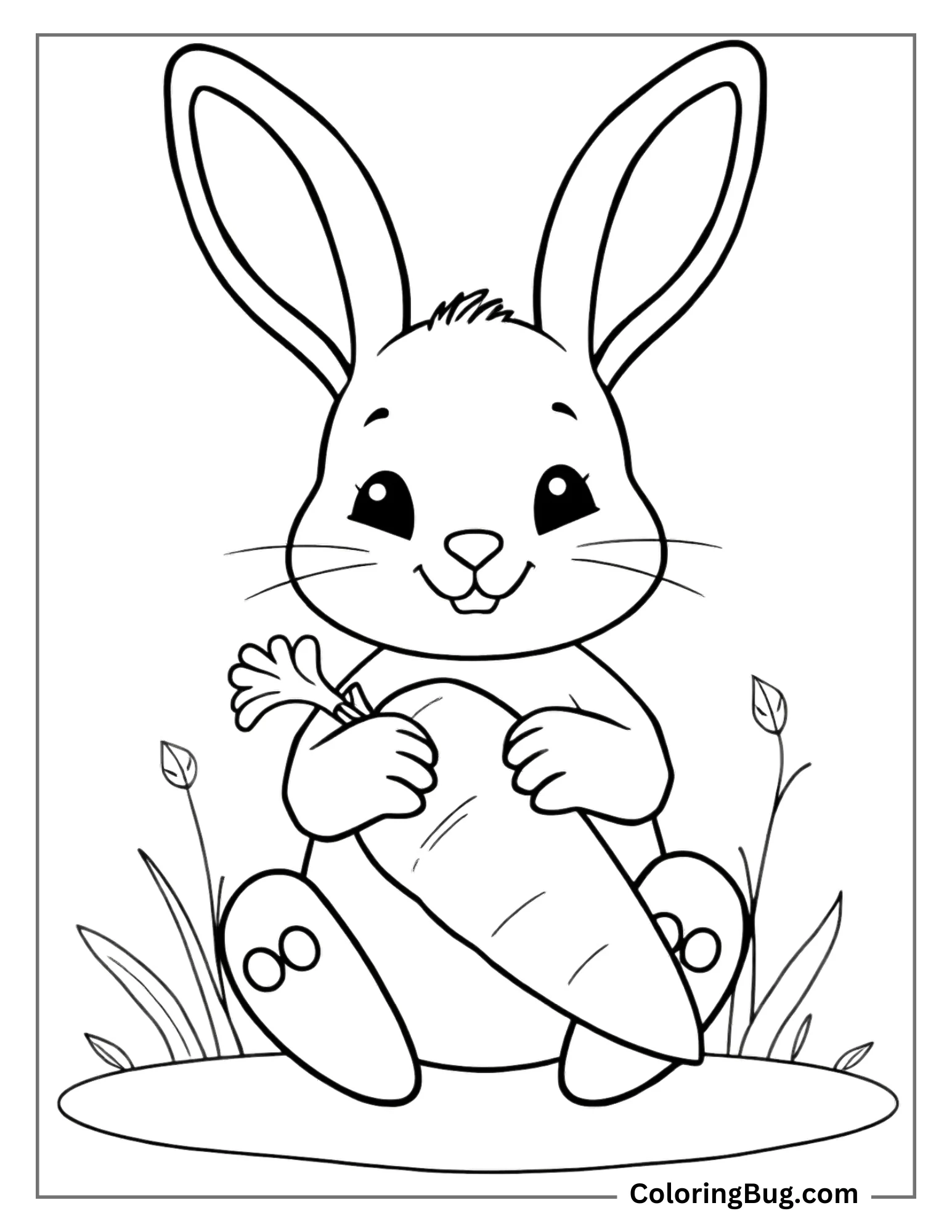 60 Cute Rabbit Coloring Pages (Free Printable PDFs)
