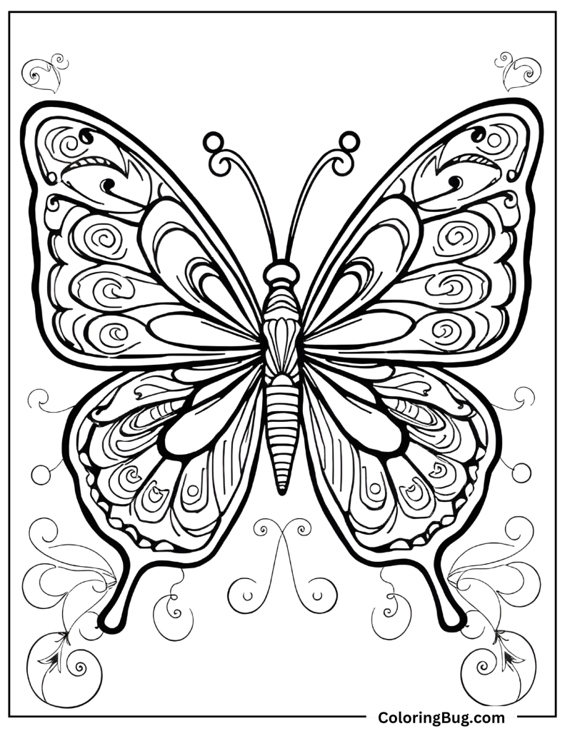 82 Cute Butterfly Coloring Pages (Free Printable PDFs)