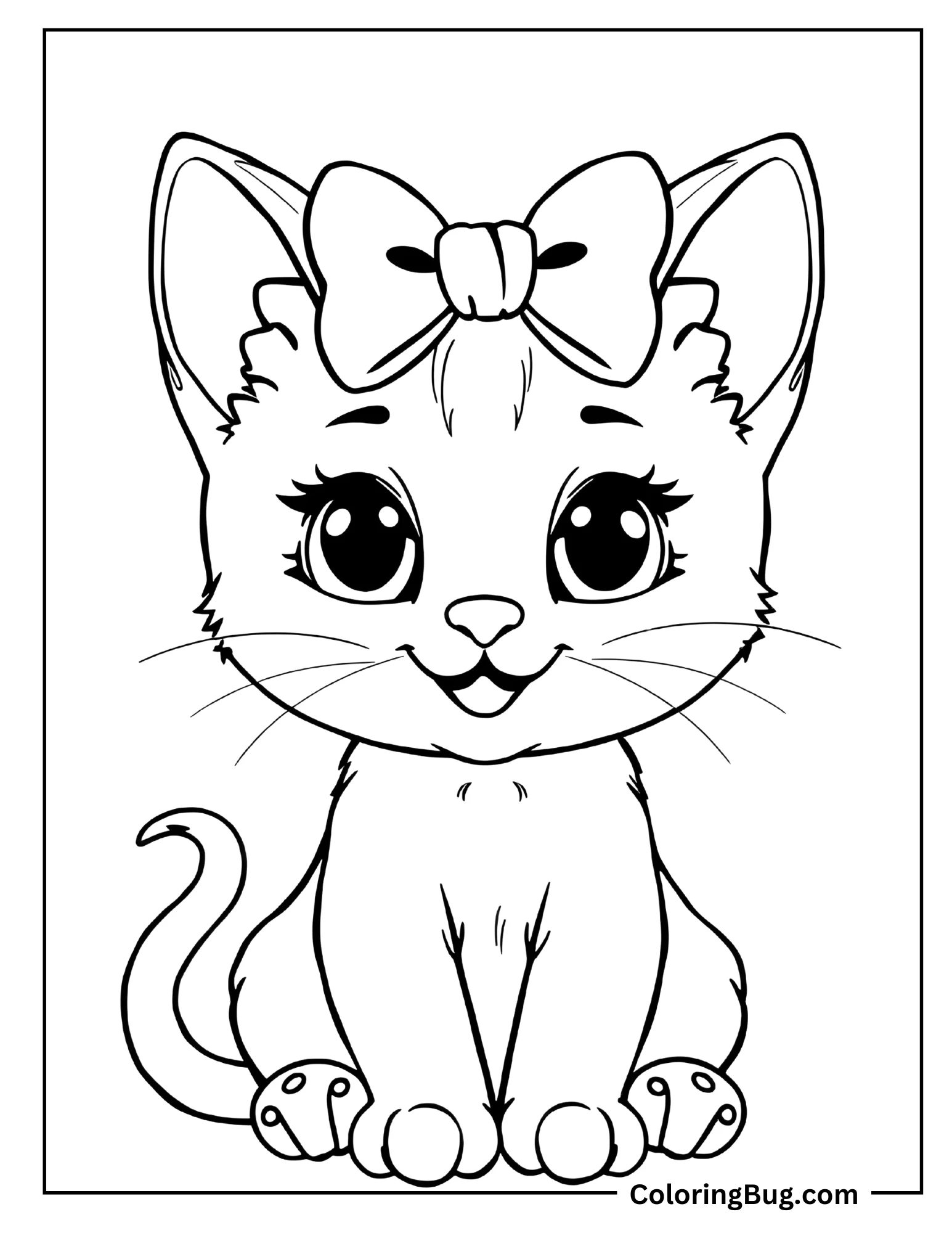 50 Cute Kittens Coloring Pages (Free Printable PDFs)
