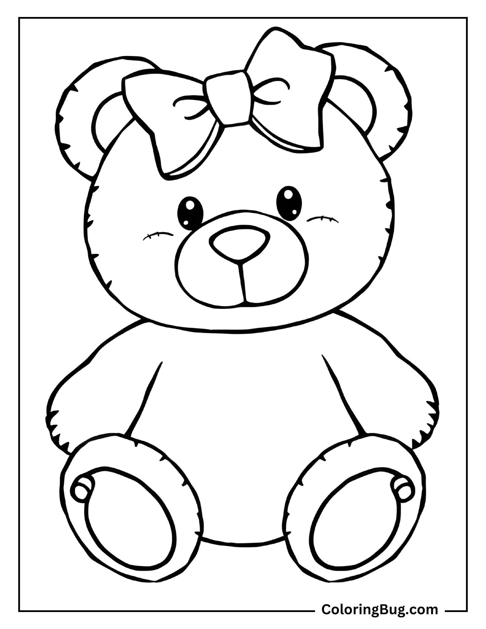 54 Teddy Bear Coloring Pages (Free Printable PDFs)