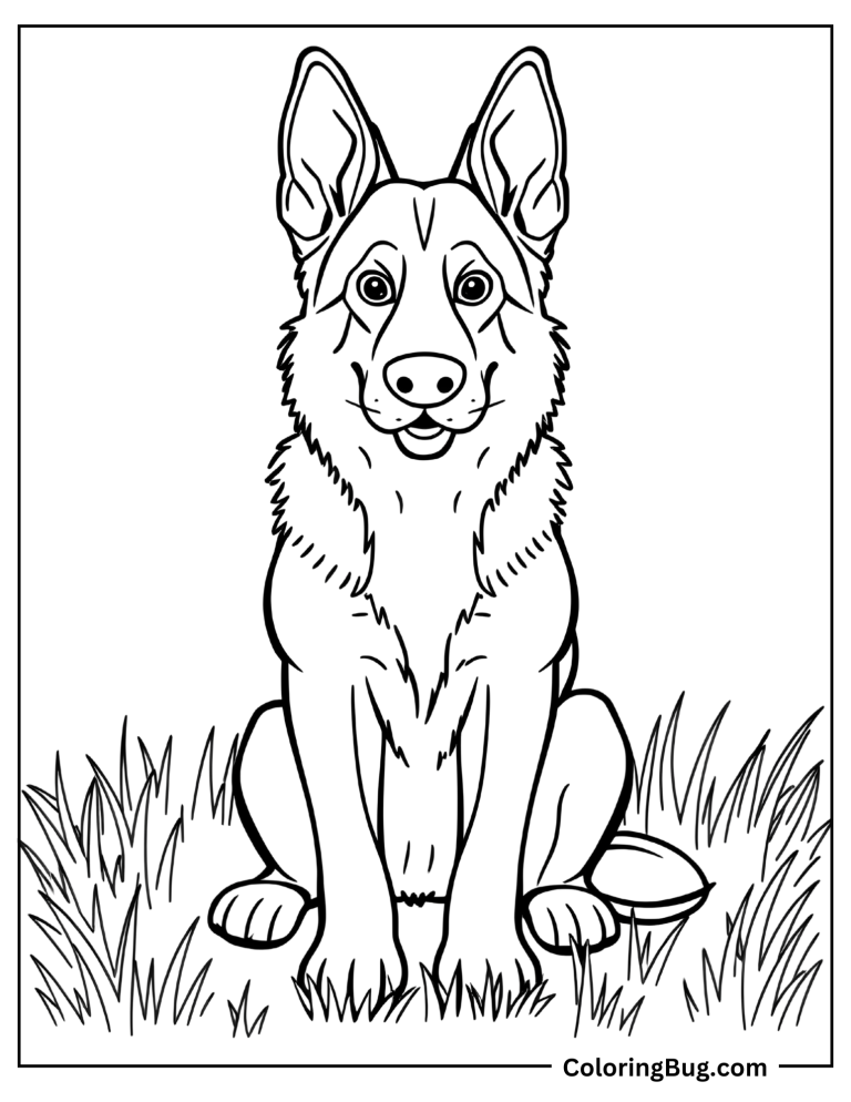 30 German Shepherd Coloring Pages (Free Printable PDFs)