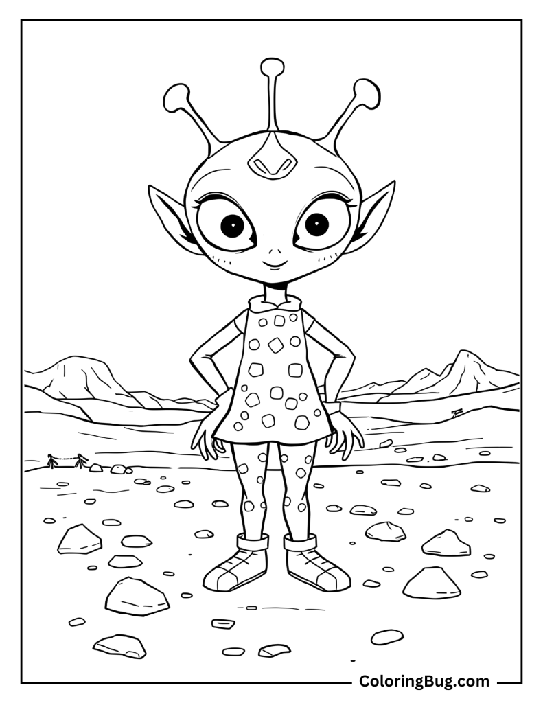 40 Alien Coloring Pages (Free Printable PDFs)