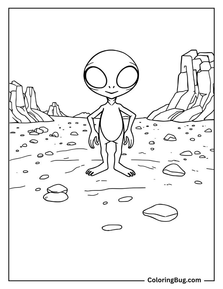 40 Alien Coloring Pages (Free Printable PDFs)