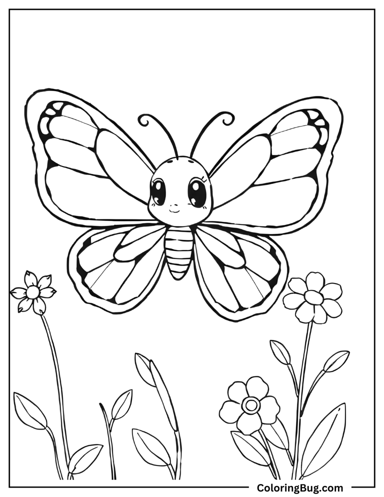 82 Cute Butterfly Coloring Pages (Free Printable PDFs)