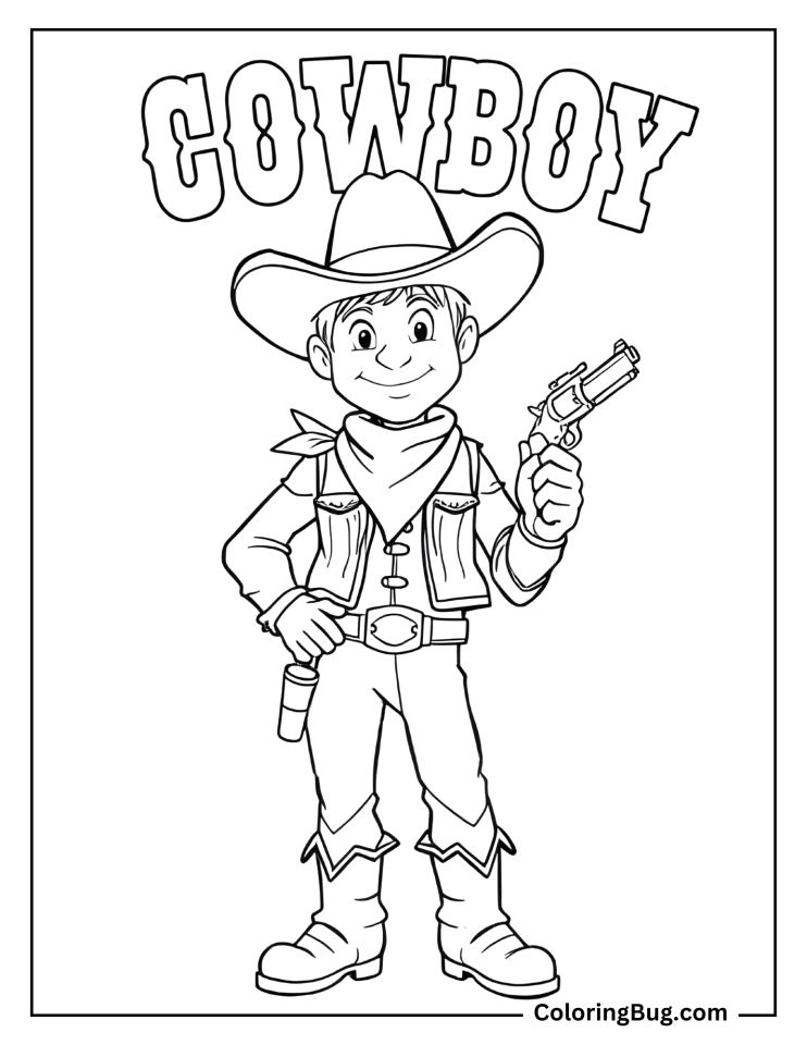 30 Cowboy Coloring Pages (Free Printable PDFs)