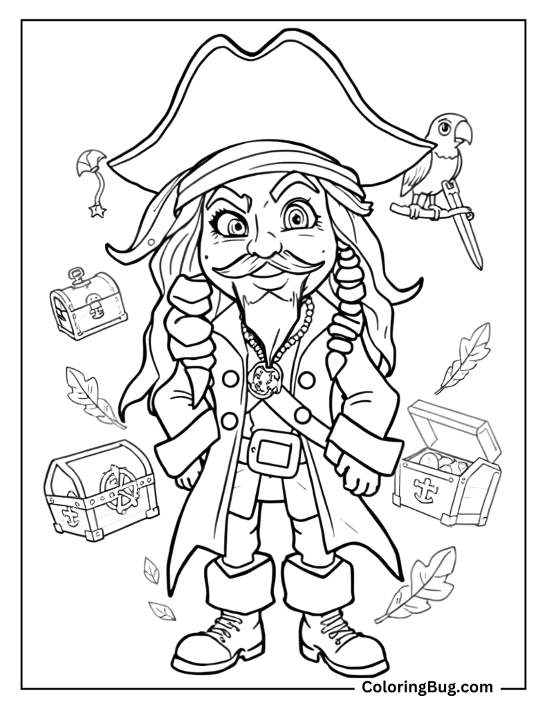 40 Cool Pirate Coloring Pages (Free Printable PDFs)