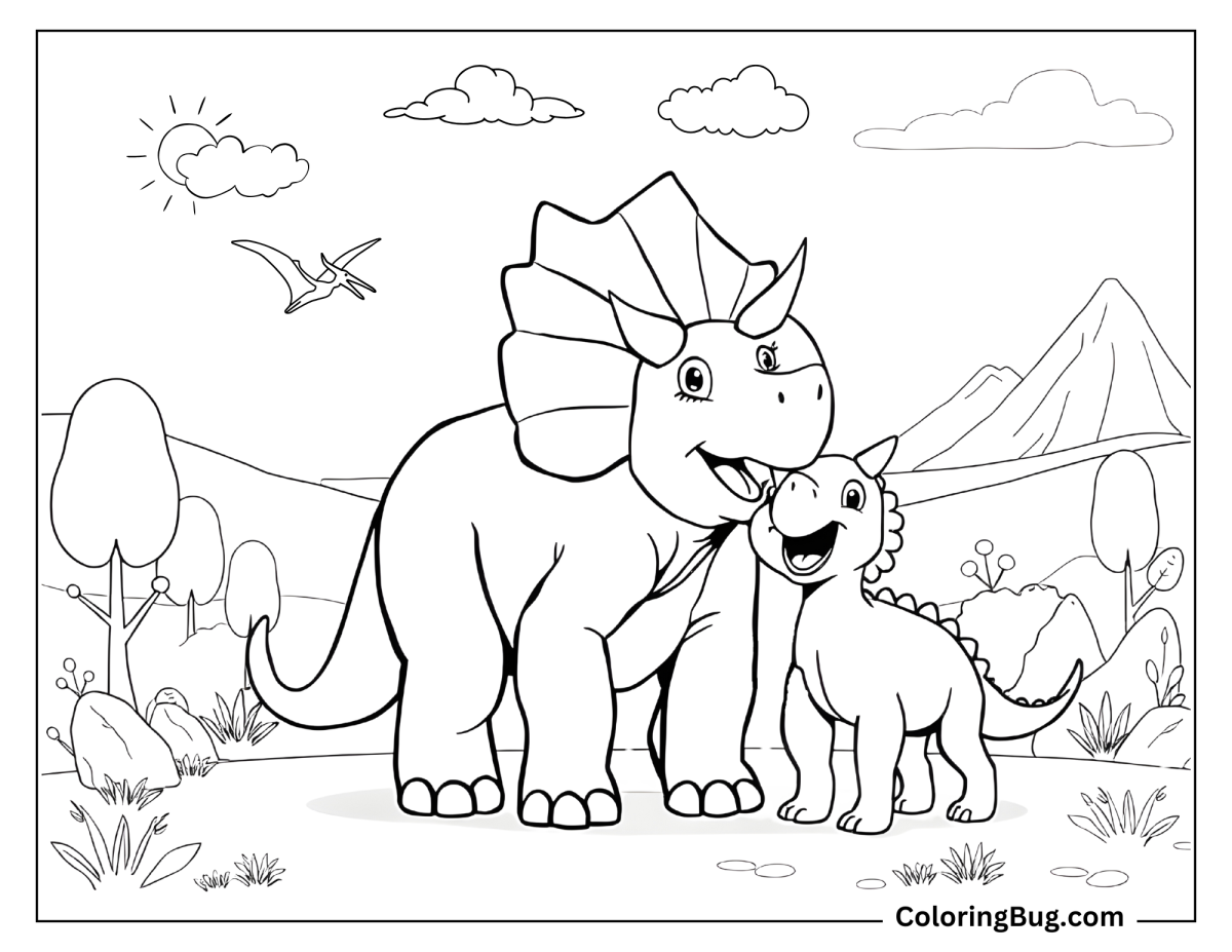 22 Triceratops Coloring Pages (Free Printable PDFs)
