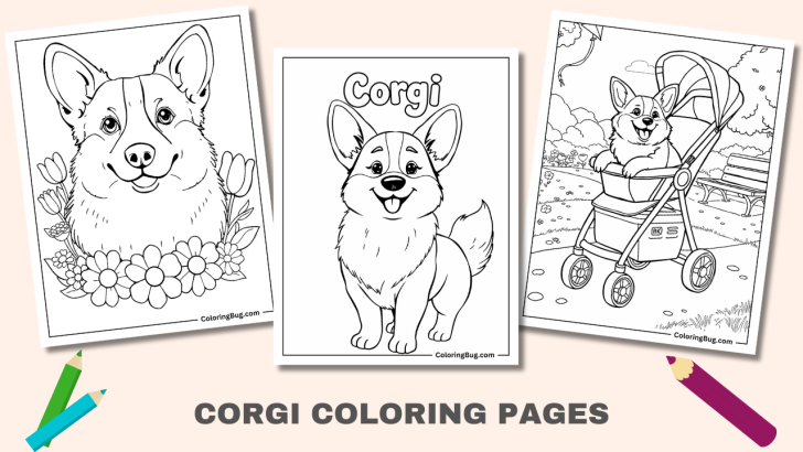 30 Corgi Coloring Pages (Free Printable PDFs)