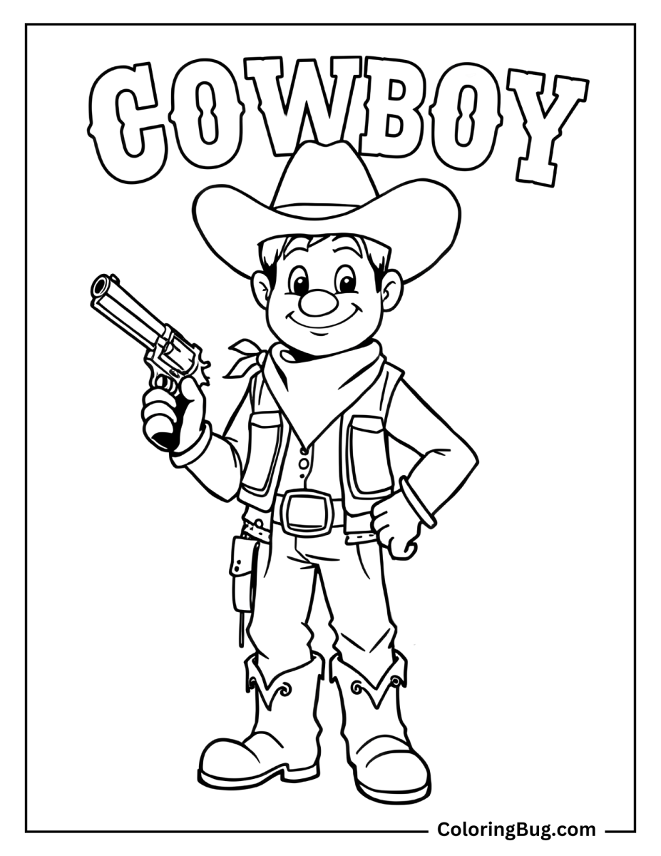 30 Cowboy Coloring Pages (Free Printable PDFs)