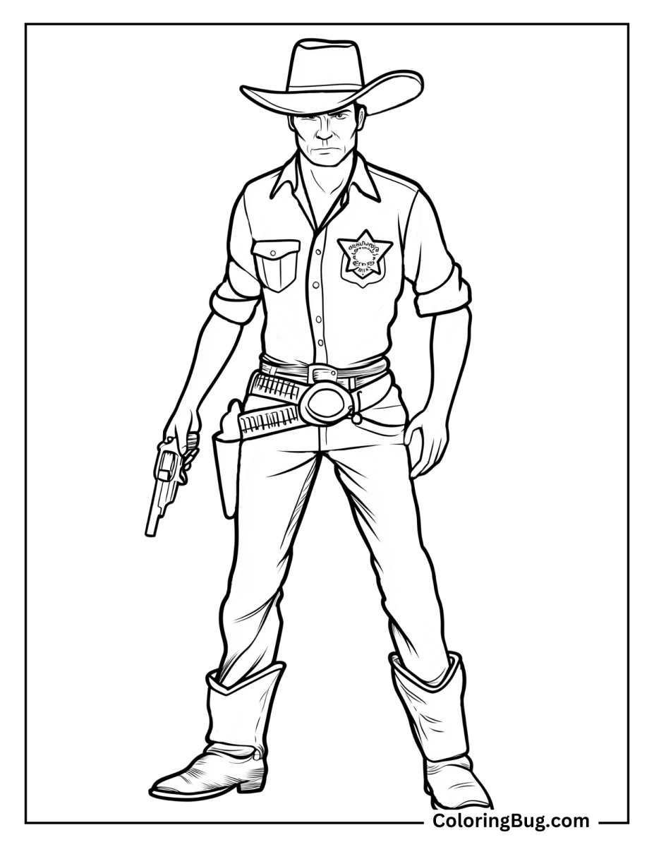 30 Cowboy Coloring Pages (Free Printable PDFs)