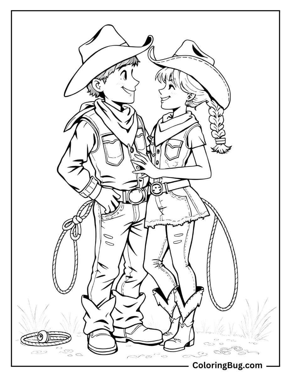30 Cowboy Coloring Pages (Free Printable PDFs)