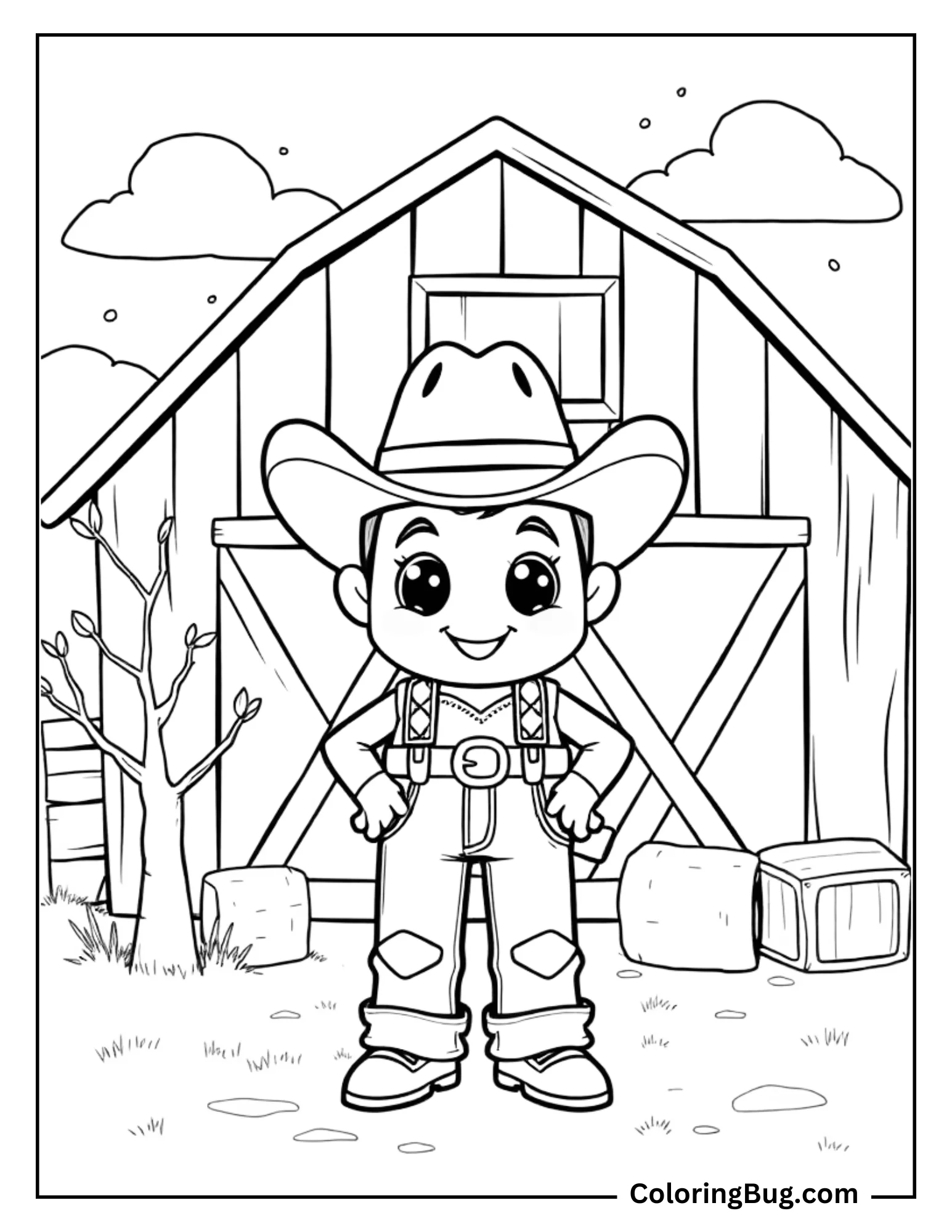 30 Cowboy Coloring Pages (Free Printable PDFs)