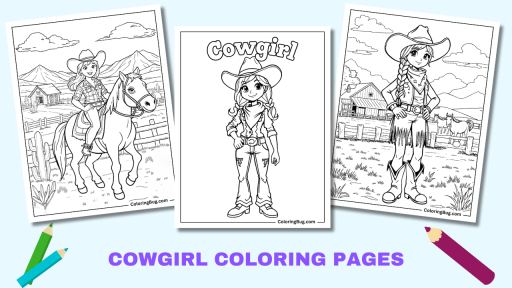 38 Cowgirl Coloring Pages (Free Printable PDFs)