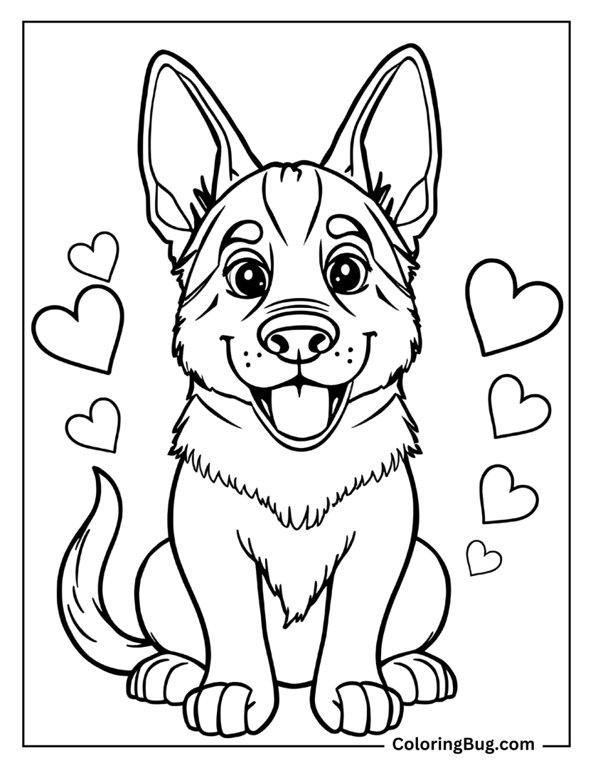 30 German Shepherd Coloring Pages (Free Printable PDFs)