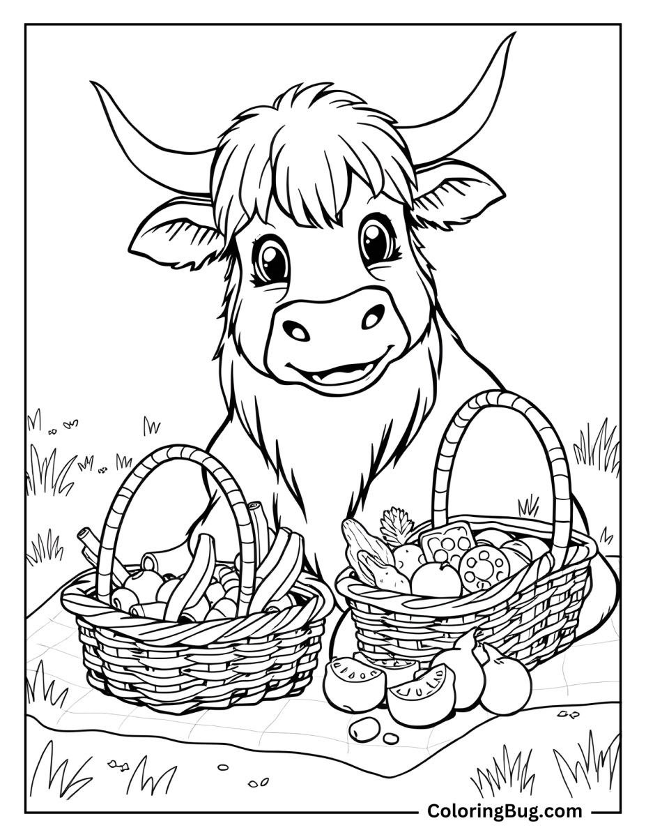 40 Highland Cow Coloring Pages (Free Printable PDFs)