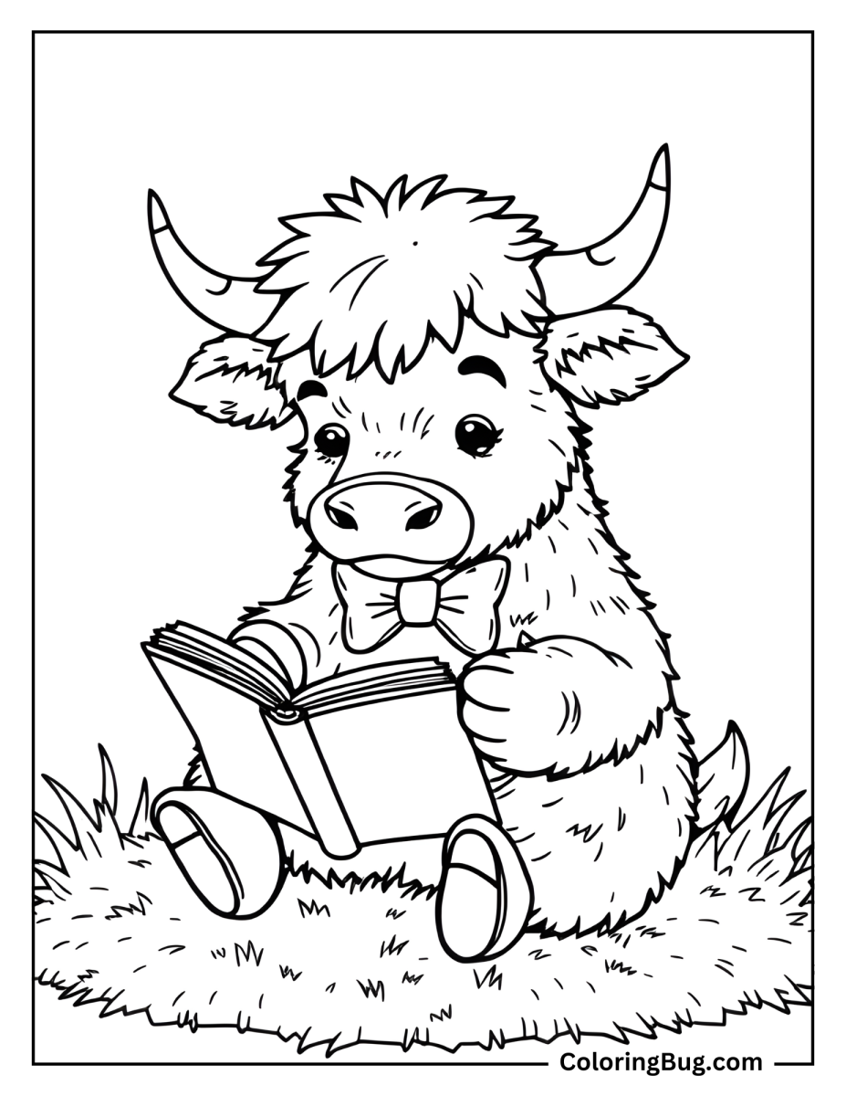 40 Highland Cow Coloring Pages (Free Printable PDFs)