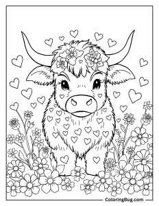 40 Highland Cow Coloring Pages (Free Printable PDFs)