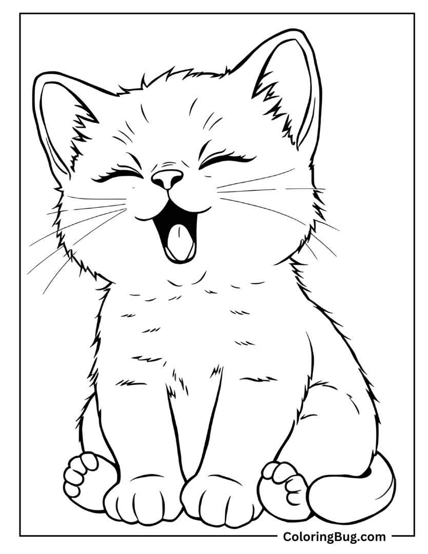 50 Cute Kittens Coloring Pages (Free Printable PDFs)