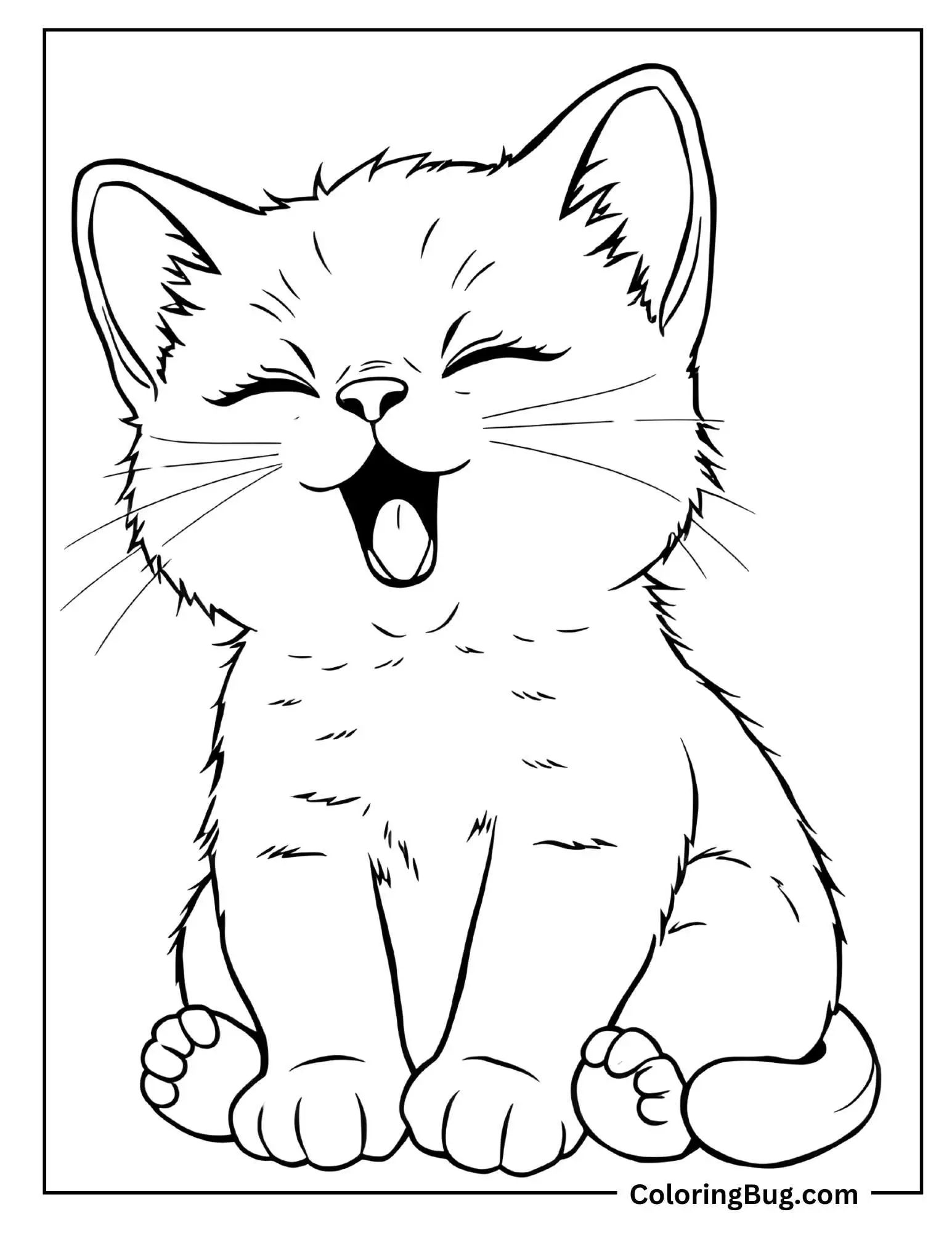 50 Cute Kittens Coloring Pages (Free Printable PDFs)