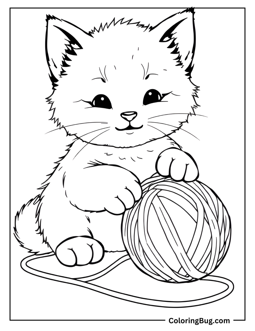 50 Cute Kittens Coloring Pages (Free Printable PDFs)