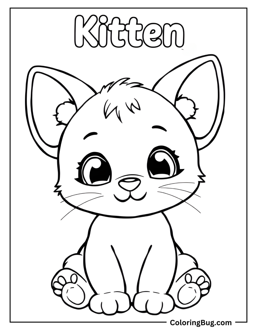 50 Cute Kittens Coloring Pages (Free Printable PDFs)
