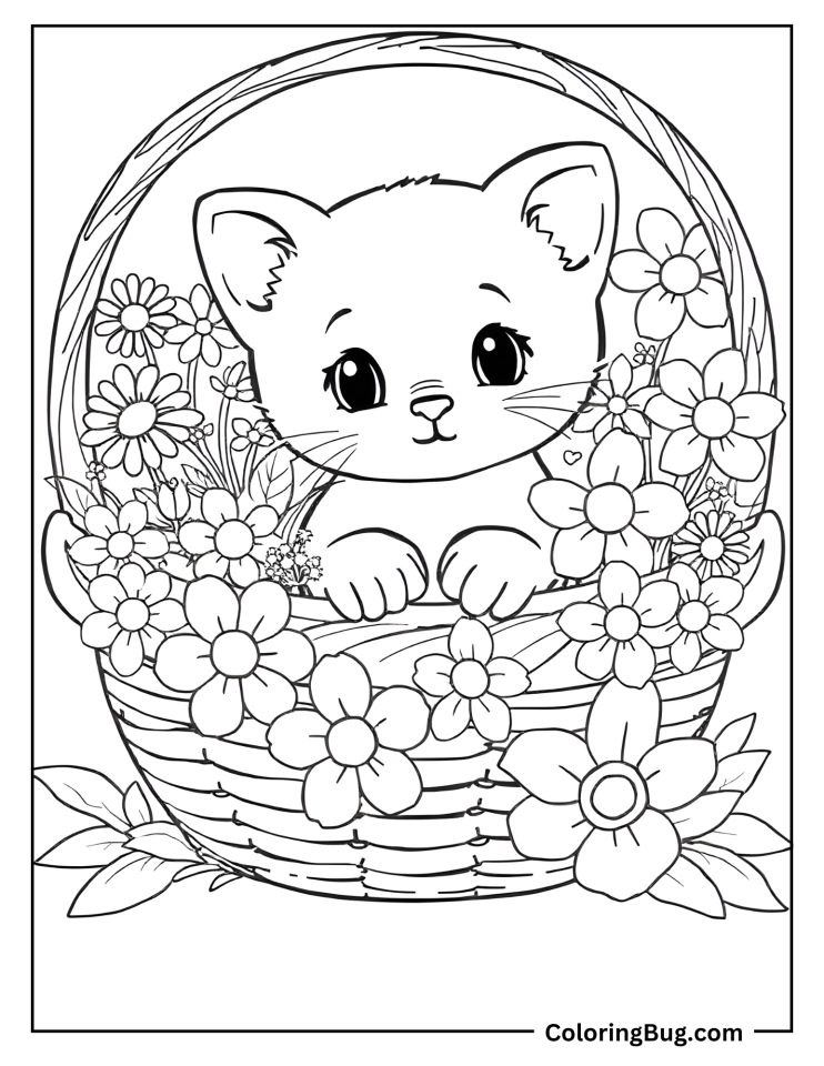 50 Cute Kittens Coloring Pages (Free Printable PDFs)