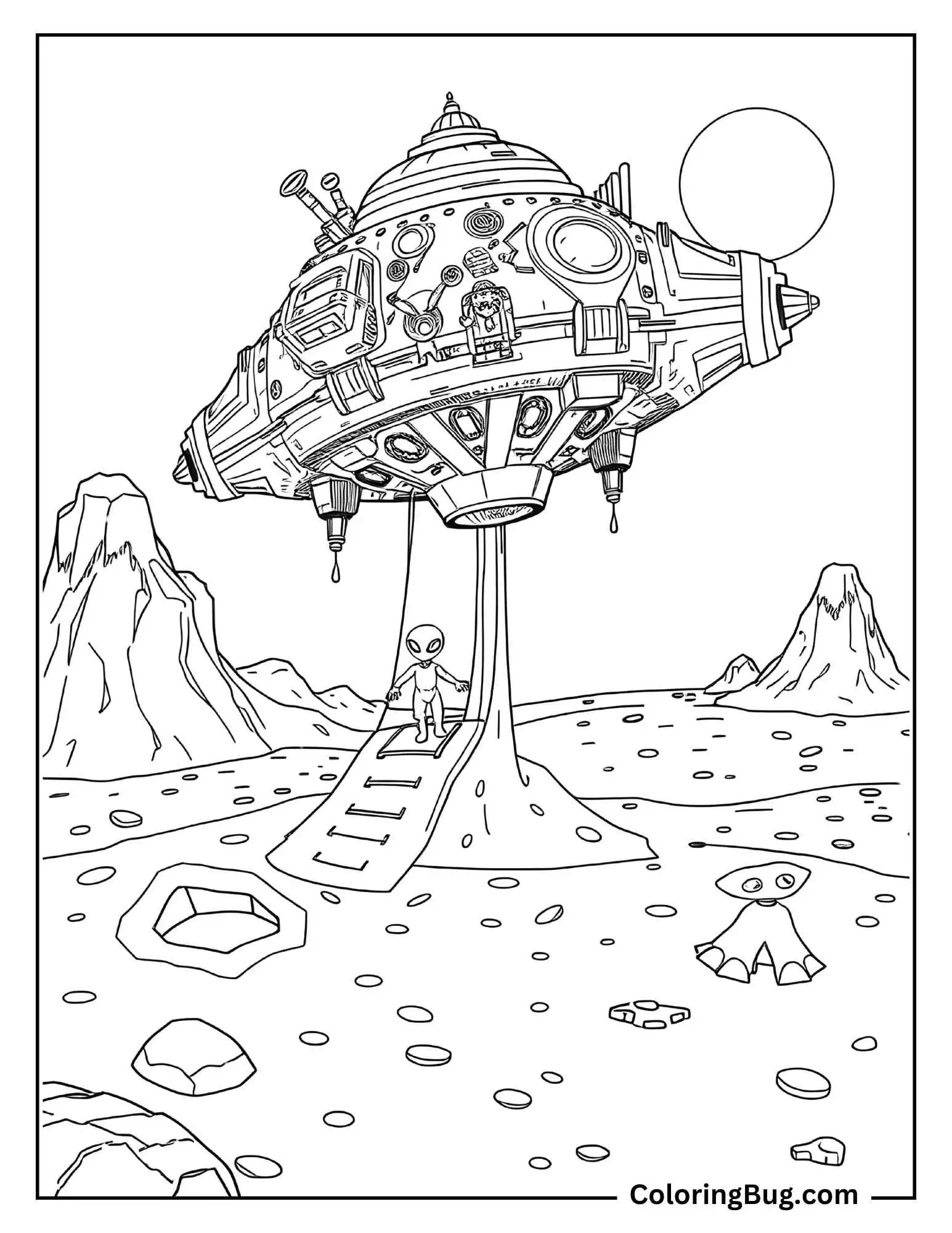 40 Alien Coloring Pages (Free Printable PDFs)