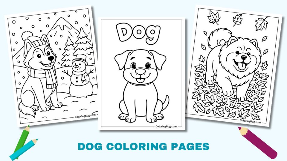 440+ Dog Coloring Pages (Free Printable PDFs)