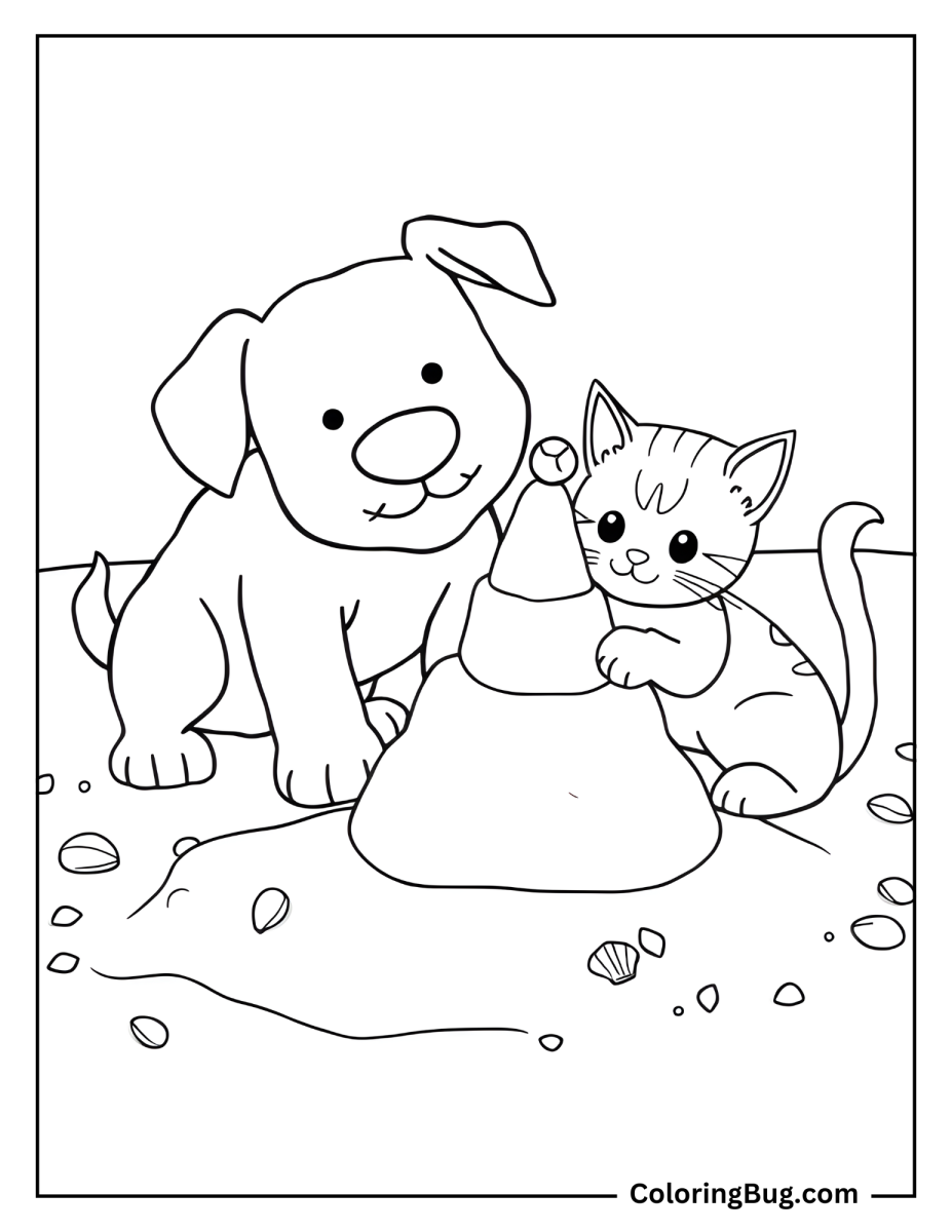 30 Cat and Dog Coloring Pages (Free Printable PDFs)