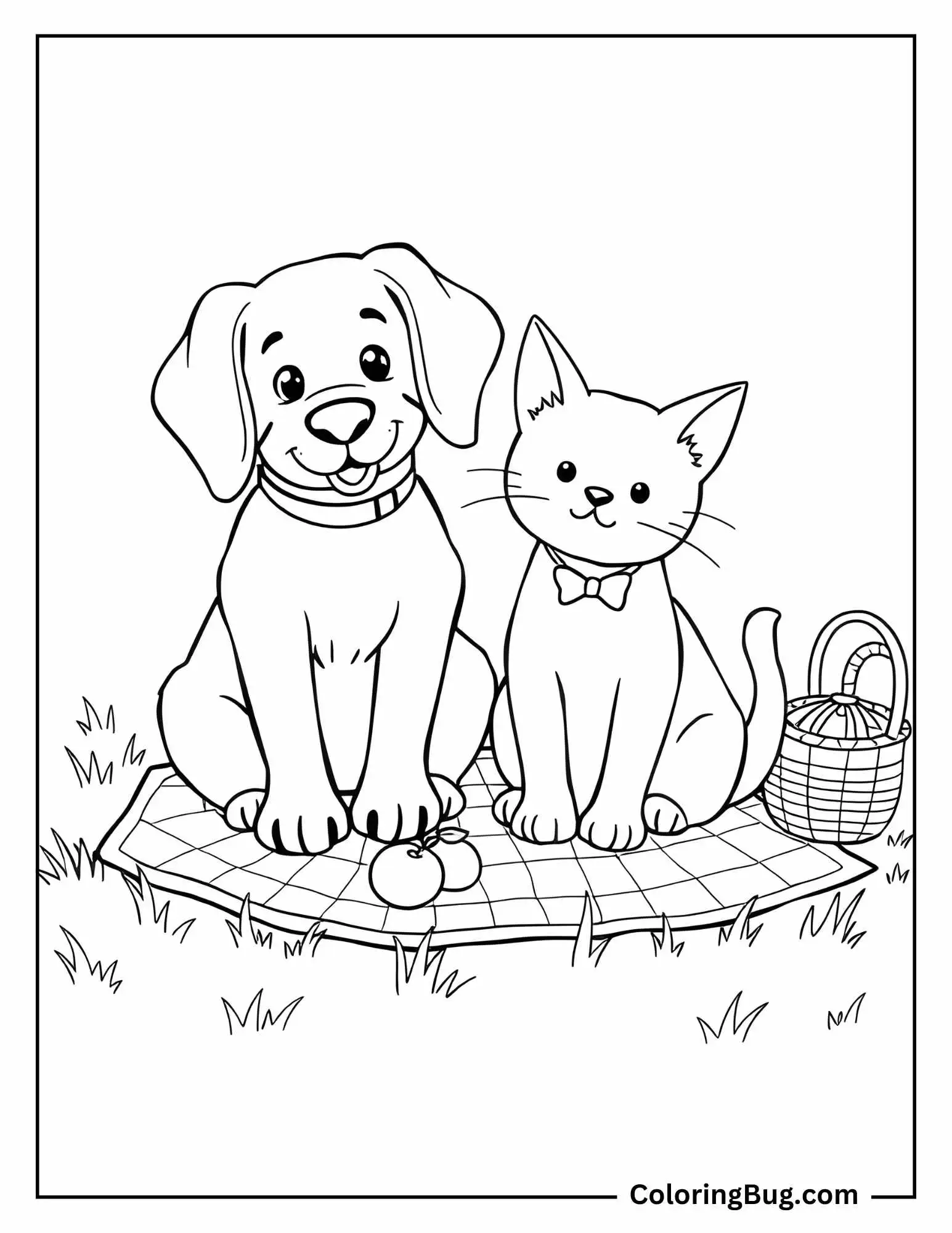 30 Cat and Dog Coloring Pages (Free Printable PDFs)