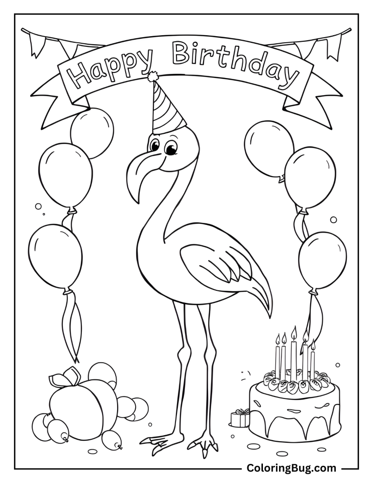 30 Flamingo Coloring Pages (Free Printable PDFs)