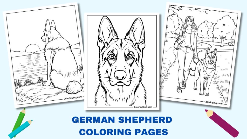 30 German Shepherd Coloring Pages (Free Printable PDFs)