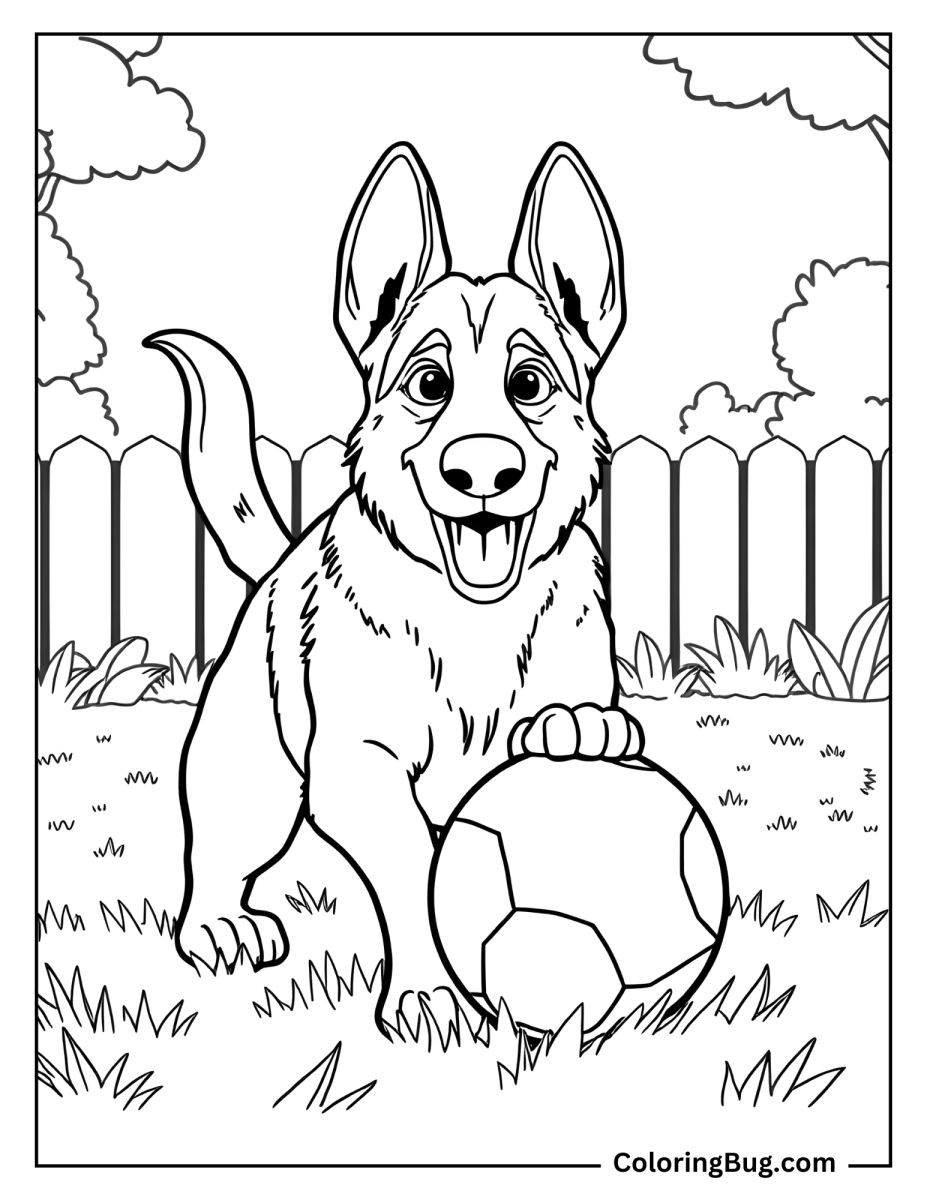 30 German Shepherd Coloring Pages (Free Printable PDFs)