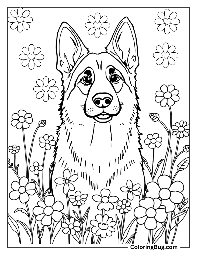 30 German Shepherd Coloring Pages (Free Printable PDFs)