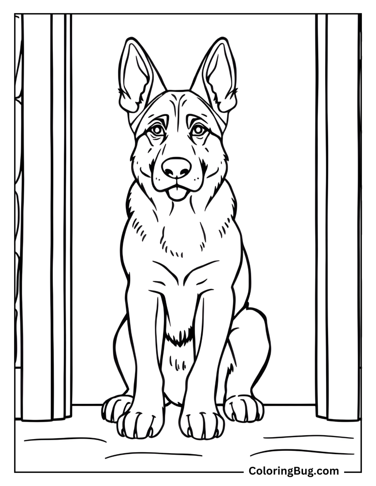30 German Shepherd Coloring Pages (Free Printable PDFs)