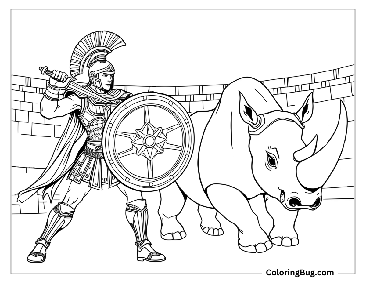 14 Gladiator Coloring Pages (Free Printable PDFs)