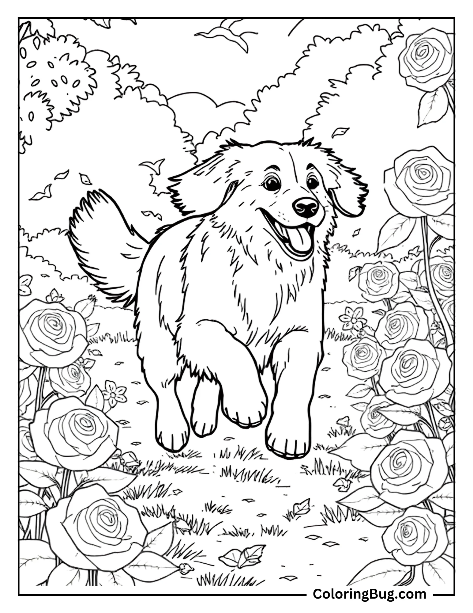 30 Golden Retriever Coloring Pages (Free Printable PDFs)