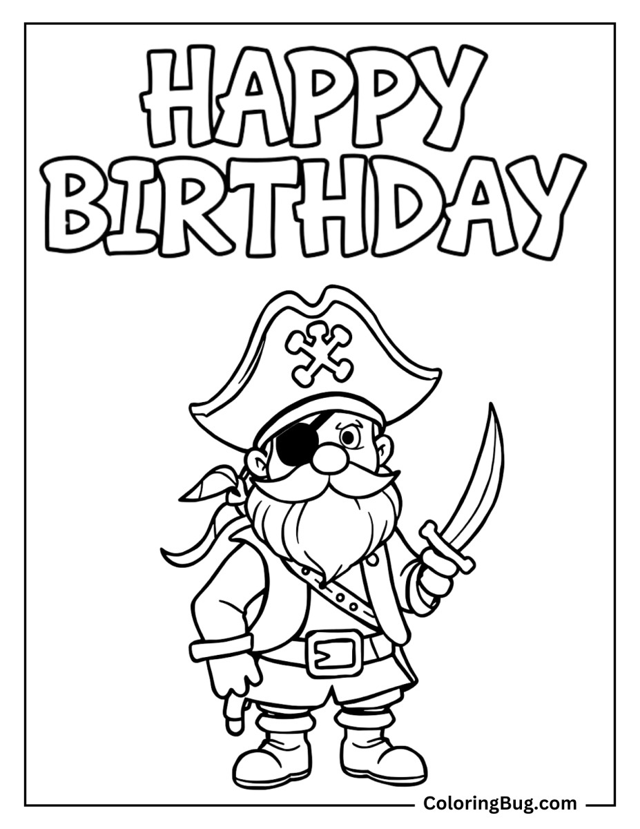 40 Cool Pirate Coloring Pages (Free Printable PDFs)