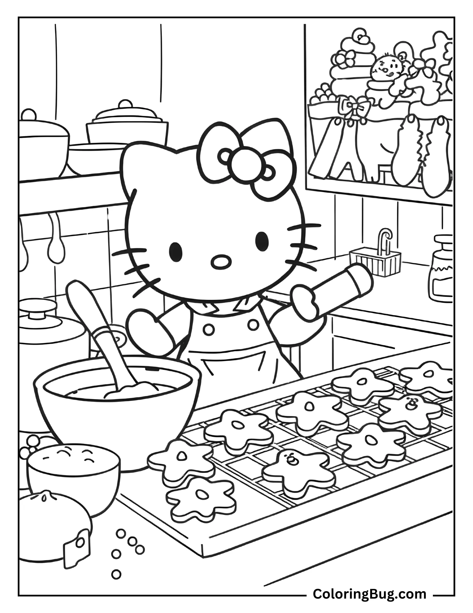 40 Hello Kitty Christmas Coloring Pages (Free Printable PDFs)