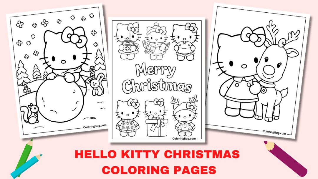 40 Hello Kitty Christmas Coloring Pages (Free Printable PDFs)