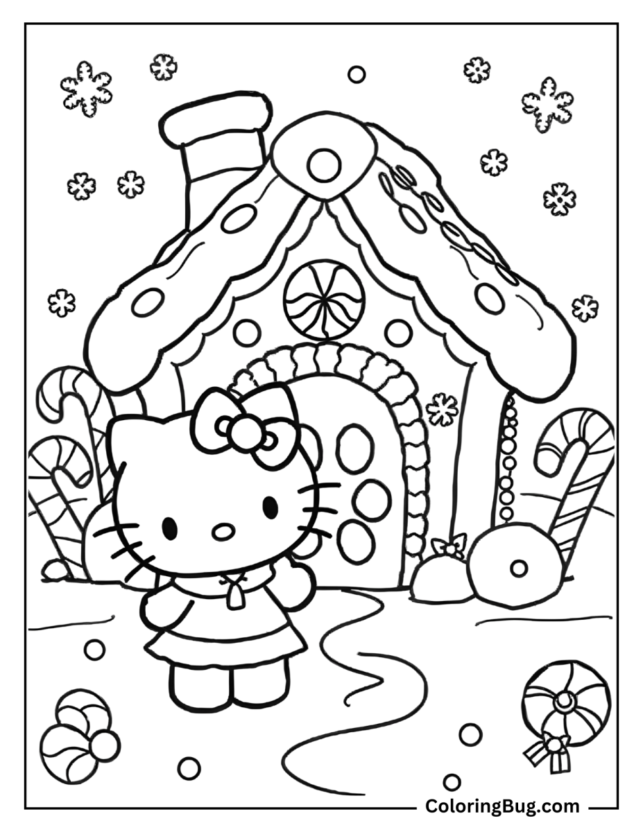 40 Hello Kitty Christmas Coloring Pages (Free Printable PDFs)