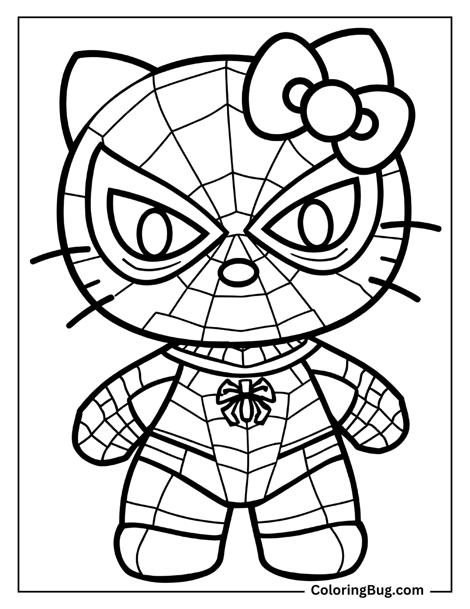 30 Hello Kitty and Spiderman Coloring Pages (Free Printable PDFs)