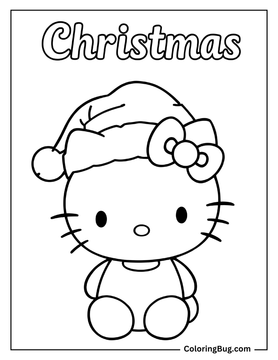 40 Hello Kitty Christmas Coloring Pages (Free Printable PDFs)