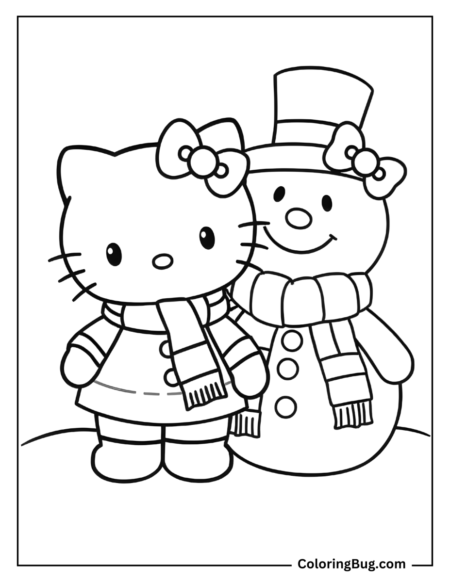 40 Hello Kitty Christmas Coloring Pages (Free Printable PDFs)